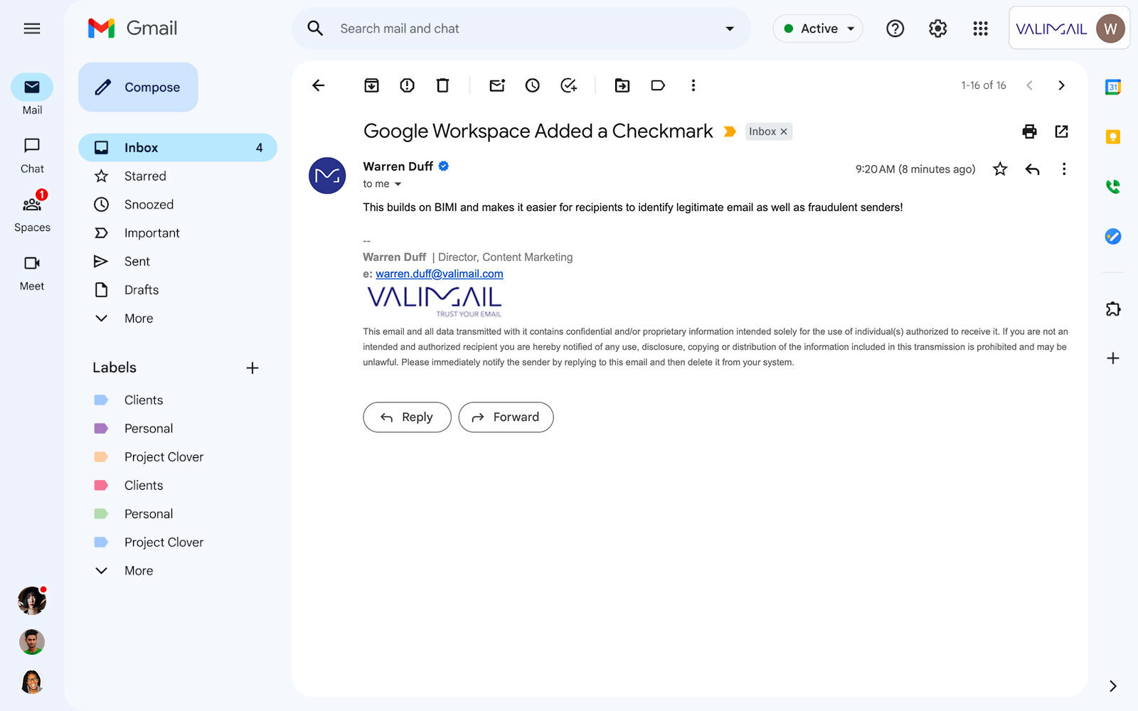 Google Workspace Adds Checkmark Icon for Senders that have Adopted BIMI ...